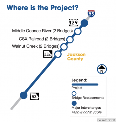 Phase 2 of I-85 Widening Project Begins in Jackson County — Grady Newsource